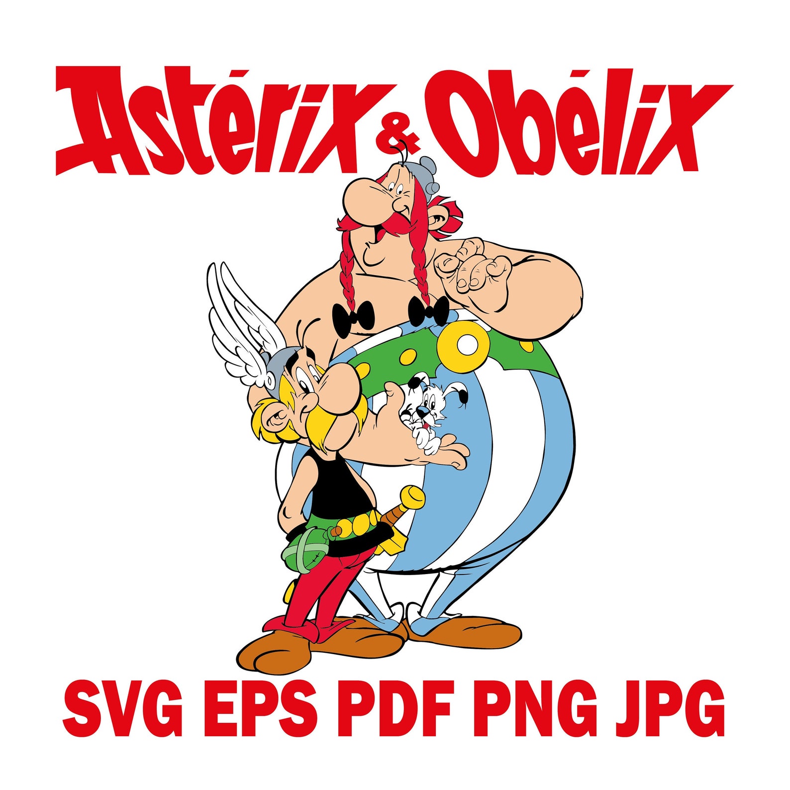 Clipart Cartoon Clipart Asterix and Obelix Asterix svg | Etsy