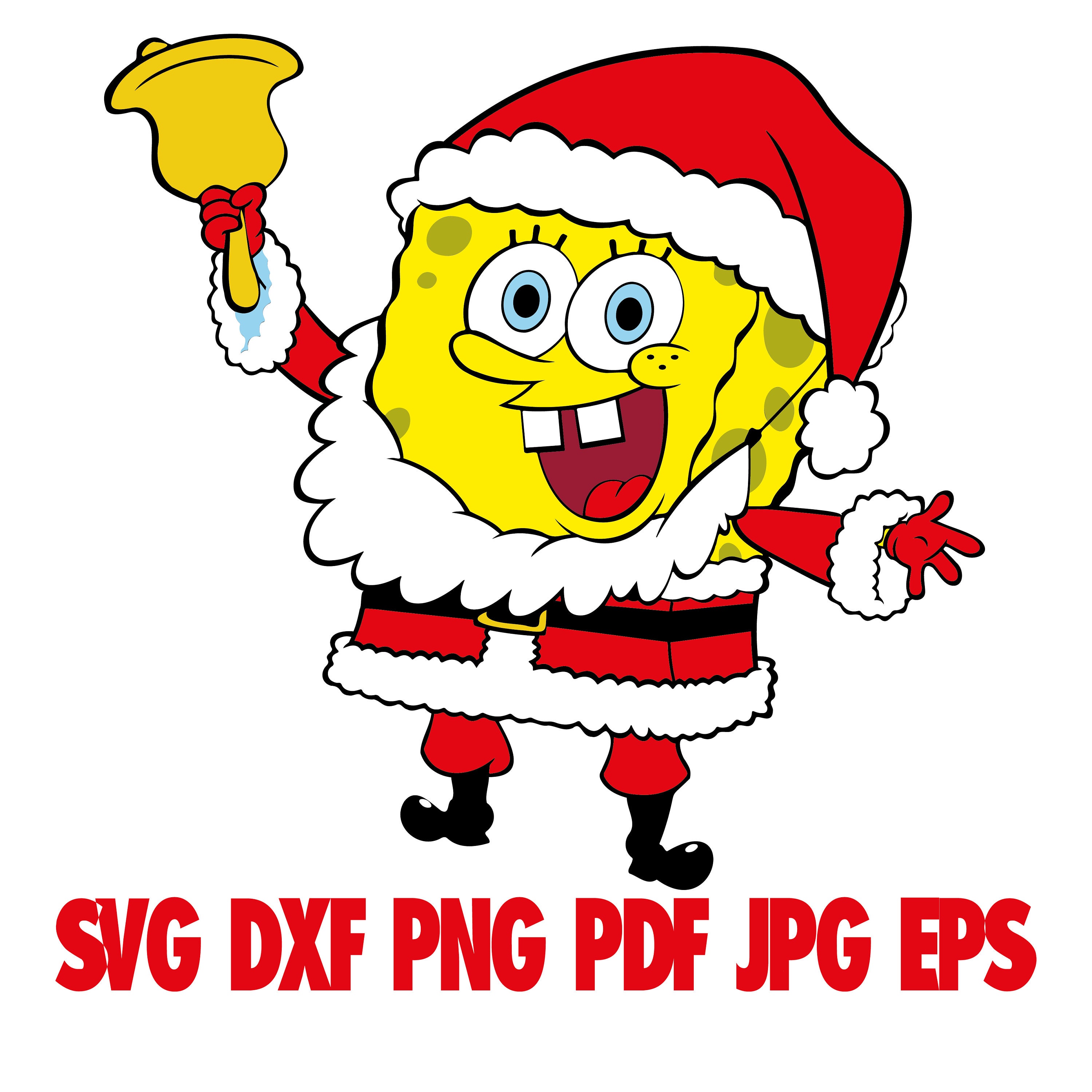 Christmas SpongeBob Clipart SVG SpongeBob Clipart Christmas | Etsy