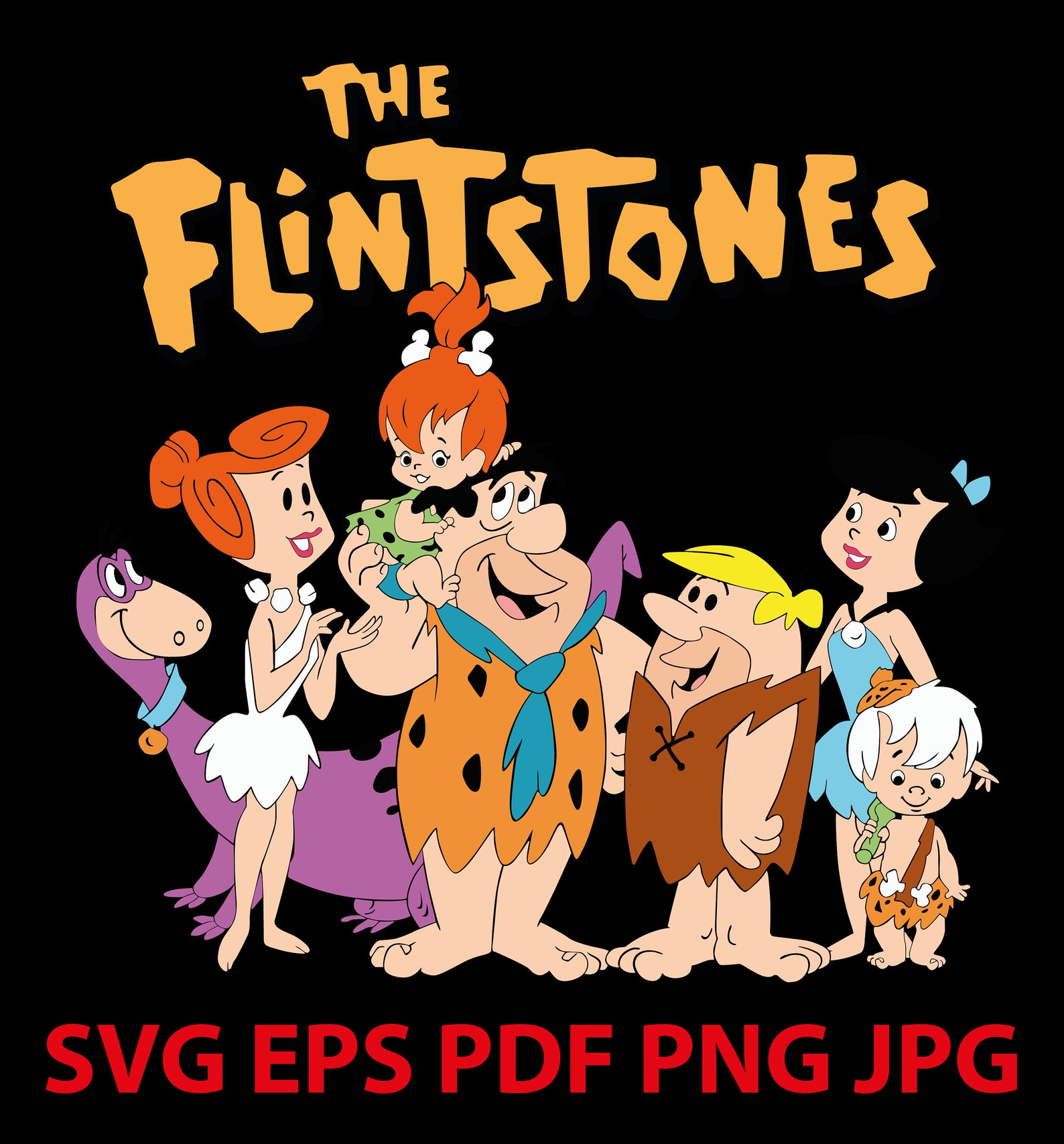 The Flintstones Clipart The Flintstones logo SVG Digital | Etsy