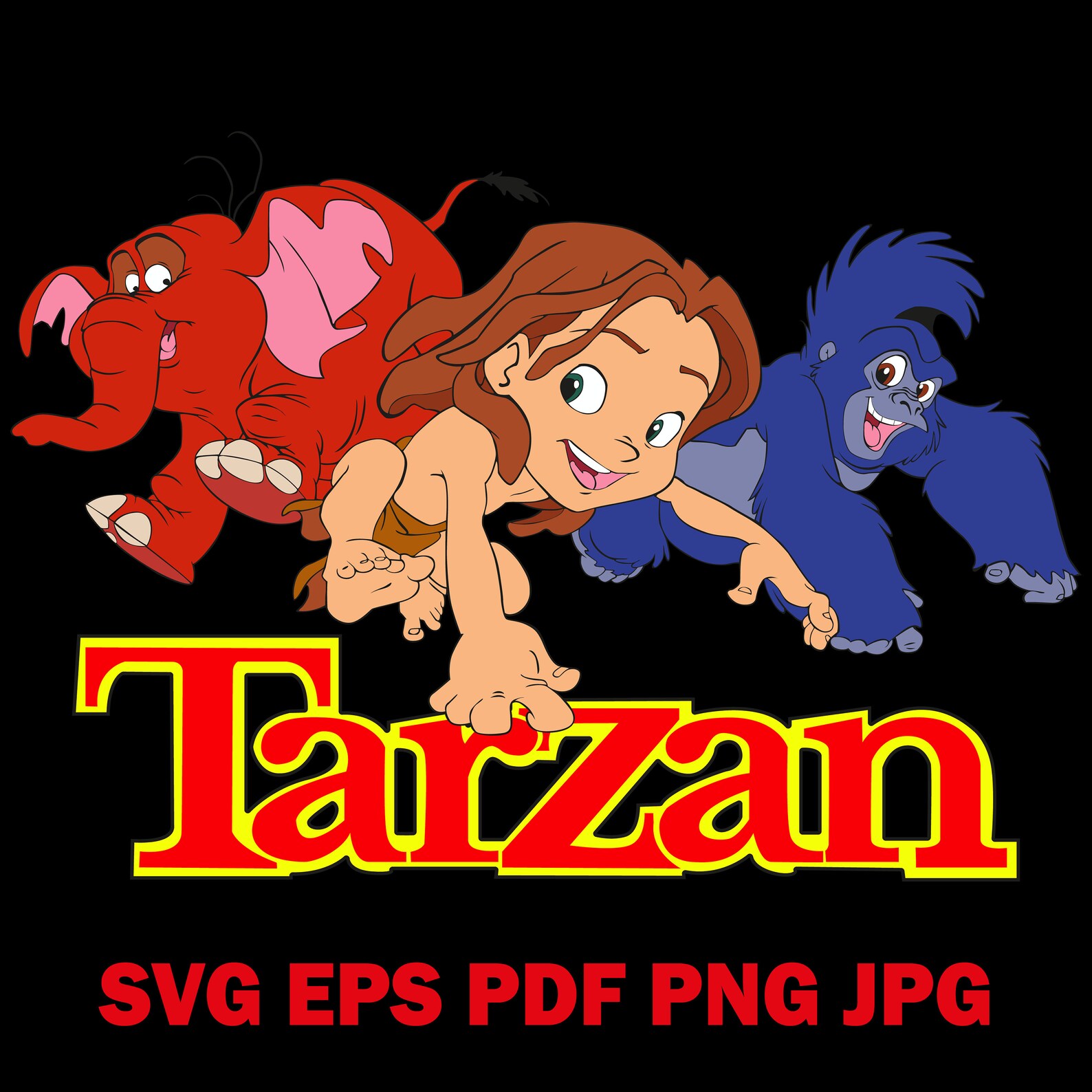 Walt Disney Tarzan Tarzan clipart Tarzan svg Tarzan | Etsy