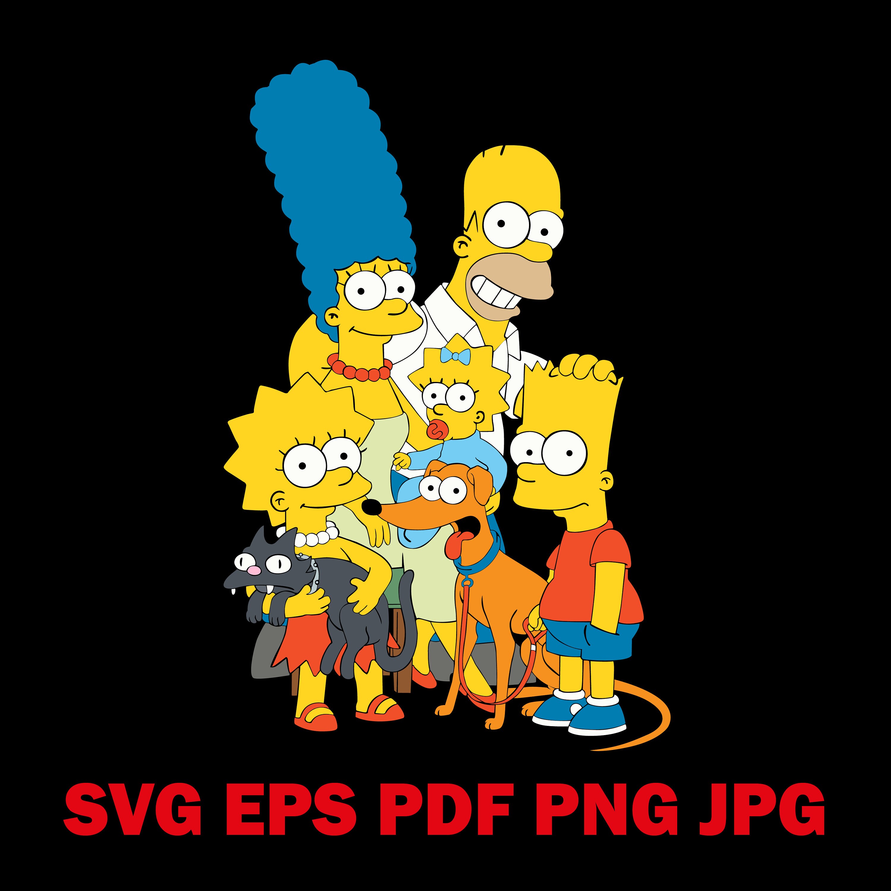 The Simpsons Simpsons Clipart Simpsons SVG Cartoon | Etsy
