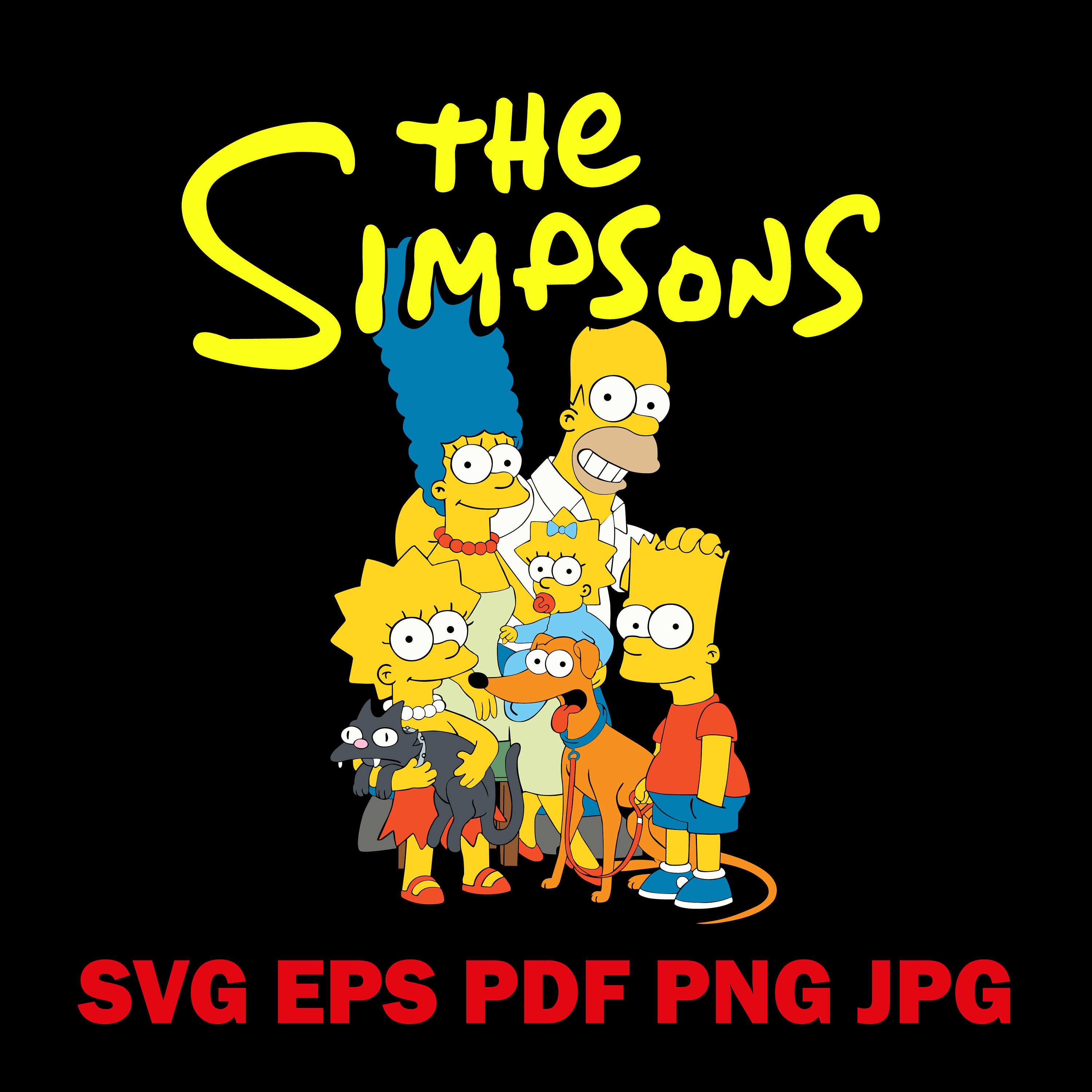 The Simpsons Simpsons Clipart Simpsons SVG Cartoon | Etsy