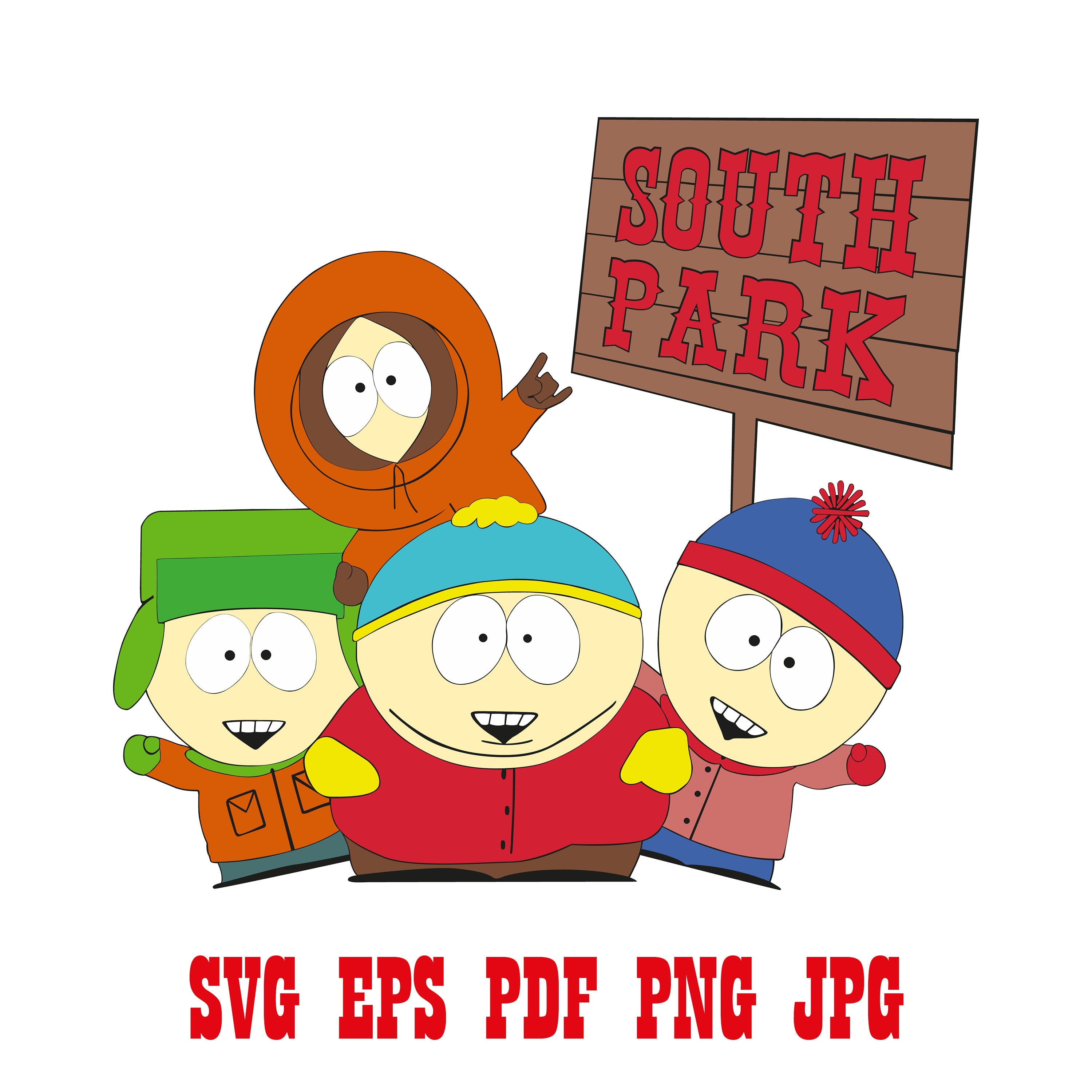 South Park SVG South Park PNG South Park clipart Cartoon | Etsy