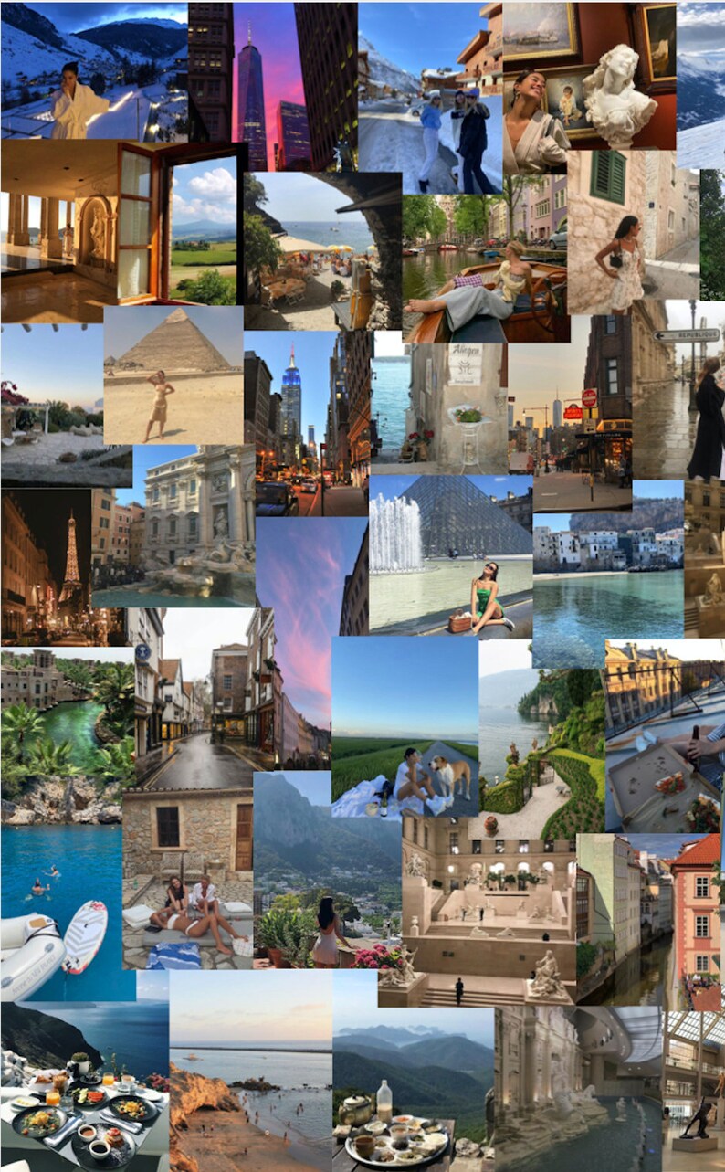 Travel/adventure Aesthetic Photo Wall Collage Kit PICK SIZE - Etsy
