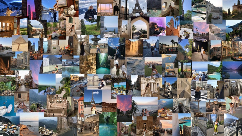Travel/adventure Aesthetic Photo Wall Collage Kit PICK SIZE - Etsy