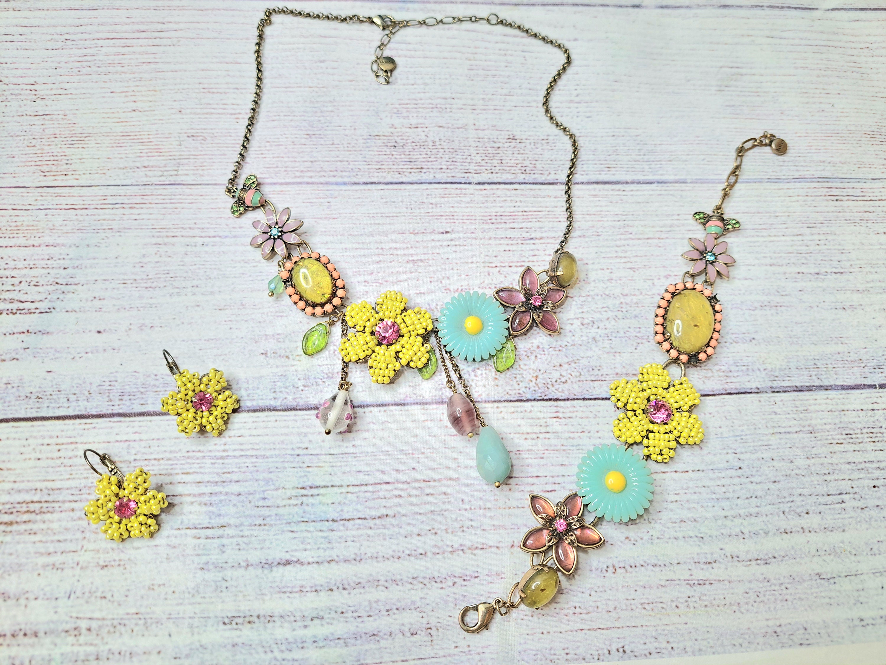 Vintage 2000s Bohm Whimsical Spring Delight Statement Jewelry Set 3 ...