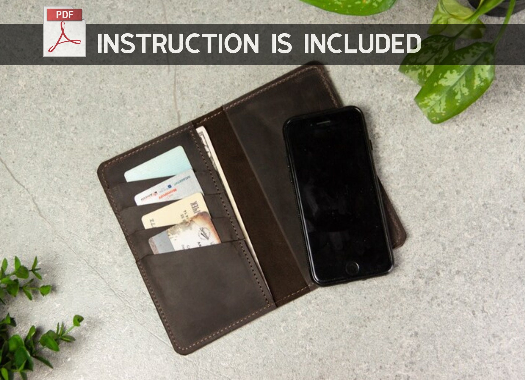 Checkbook Cover Pattern, Checkbook Cover Pdf, Leather Checkbook Cover ...