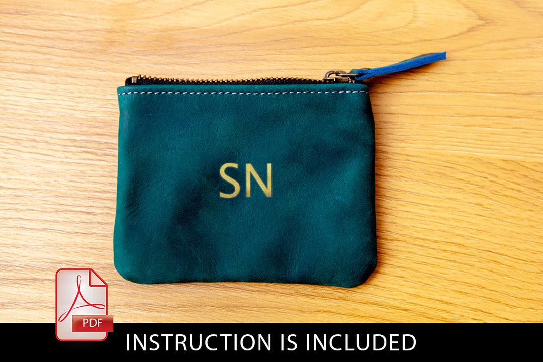 Leather Coin Pouch Pattern,leather Zipper Pouch Pattern,zippered Pouch ...