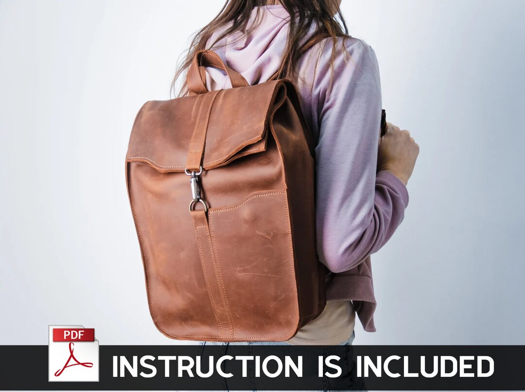 Leather Backpack Pattern, Leather Backpack Pattern Pdf, Backpack Purse ...
