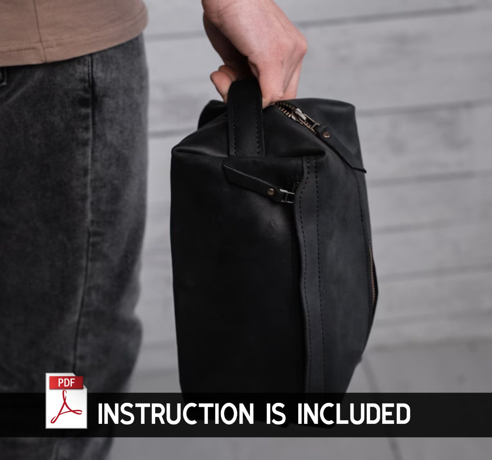 Leather Make up Bag Pattern, Toiletry Bag Pattern, Toiletry Bag Pdf ...
