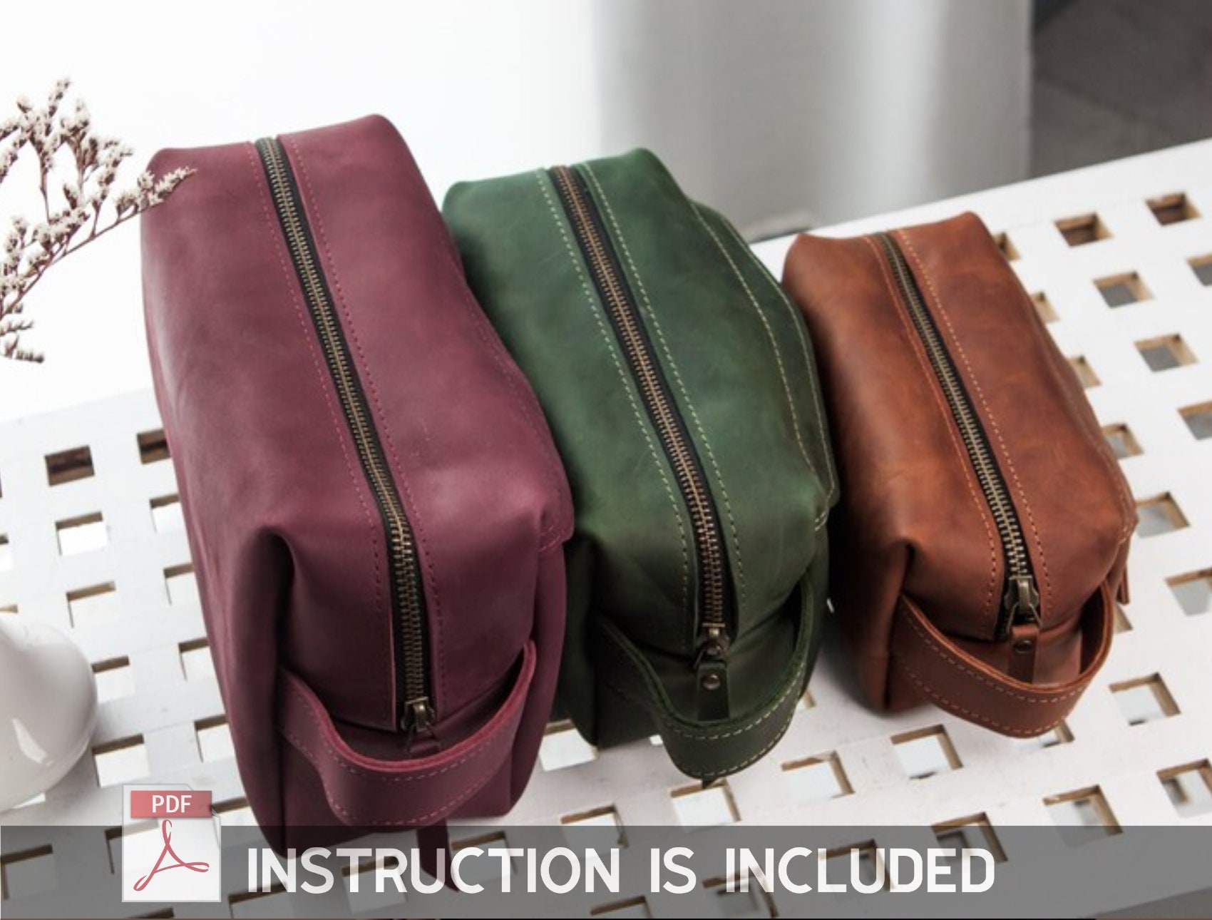 Toiletry Bag Pattern Toiletry Bag Pdf Leather Toiletry Bag - Etsy