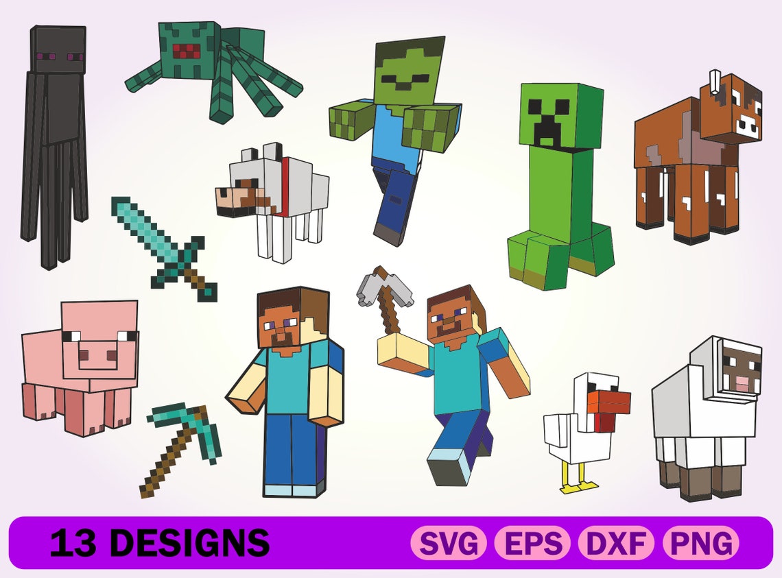 Minecraft svg filesMinecraft svg bundleMinecraft svg | Etsy