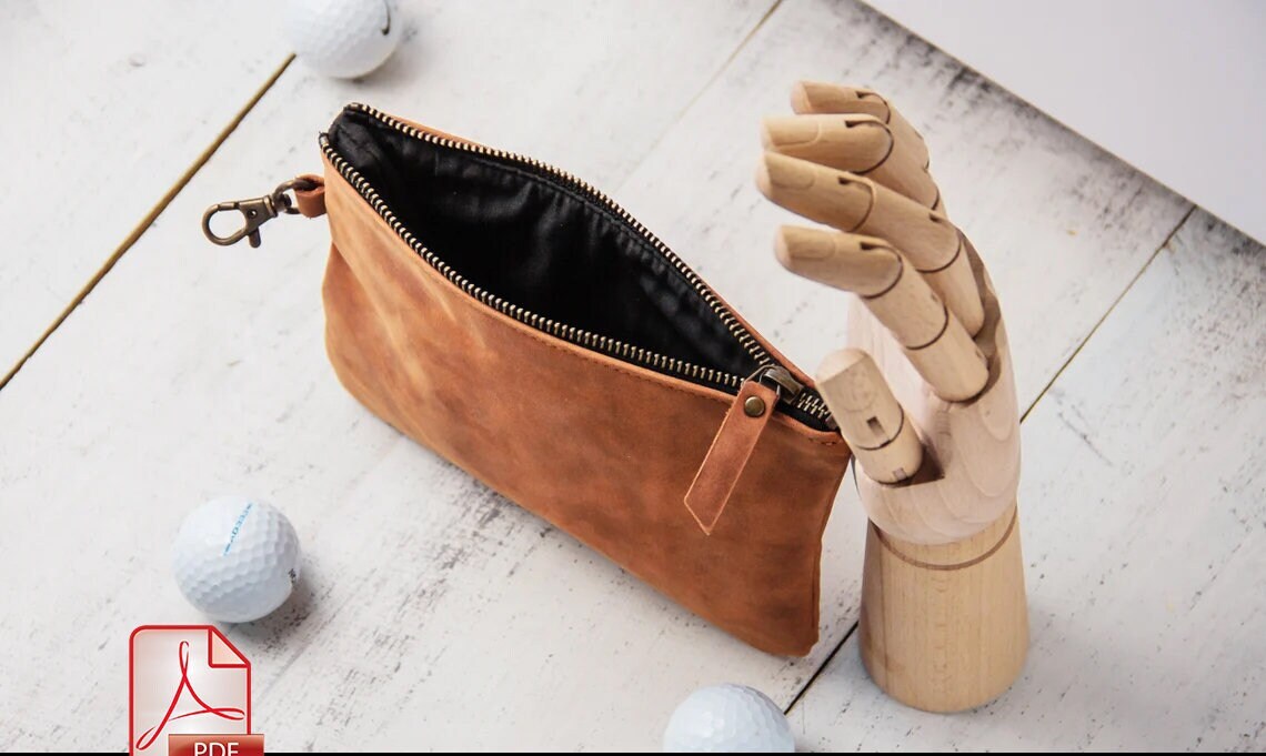 Leather Golf Pouch Pdfgolf Pouch Patternditty Bag Pdfgolf - Etsy