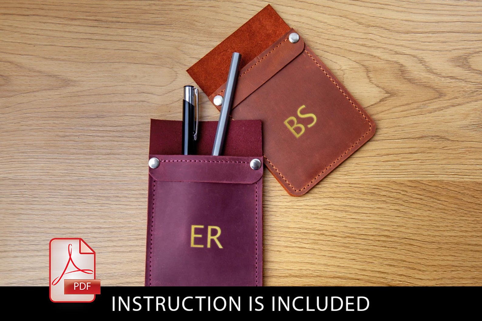 Pocket Protector Patternleather Diypdf Downloadpdf Pocket - Etsy