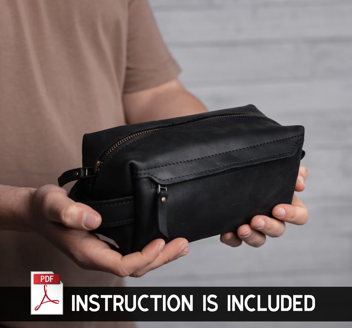 Leather Make up Bag Pattern, Toiletry Bag Pattern, Toiletry Bag Pdf ...