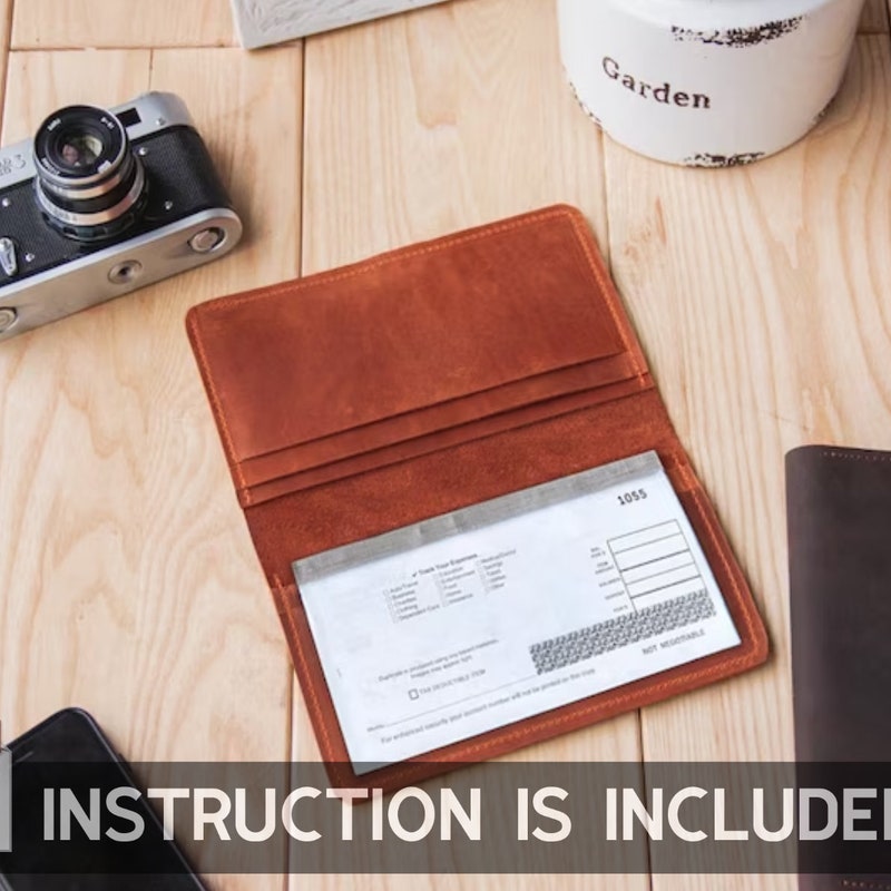 Leather Checkbook Cover - Etsy