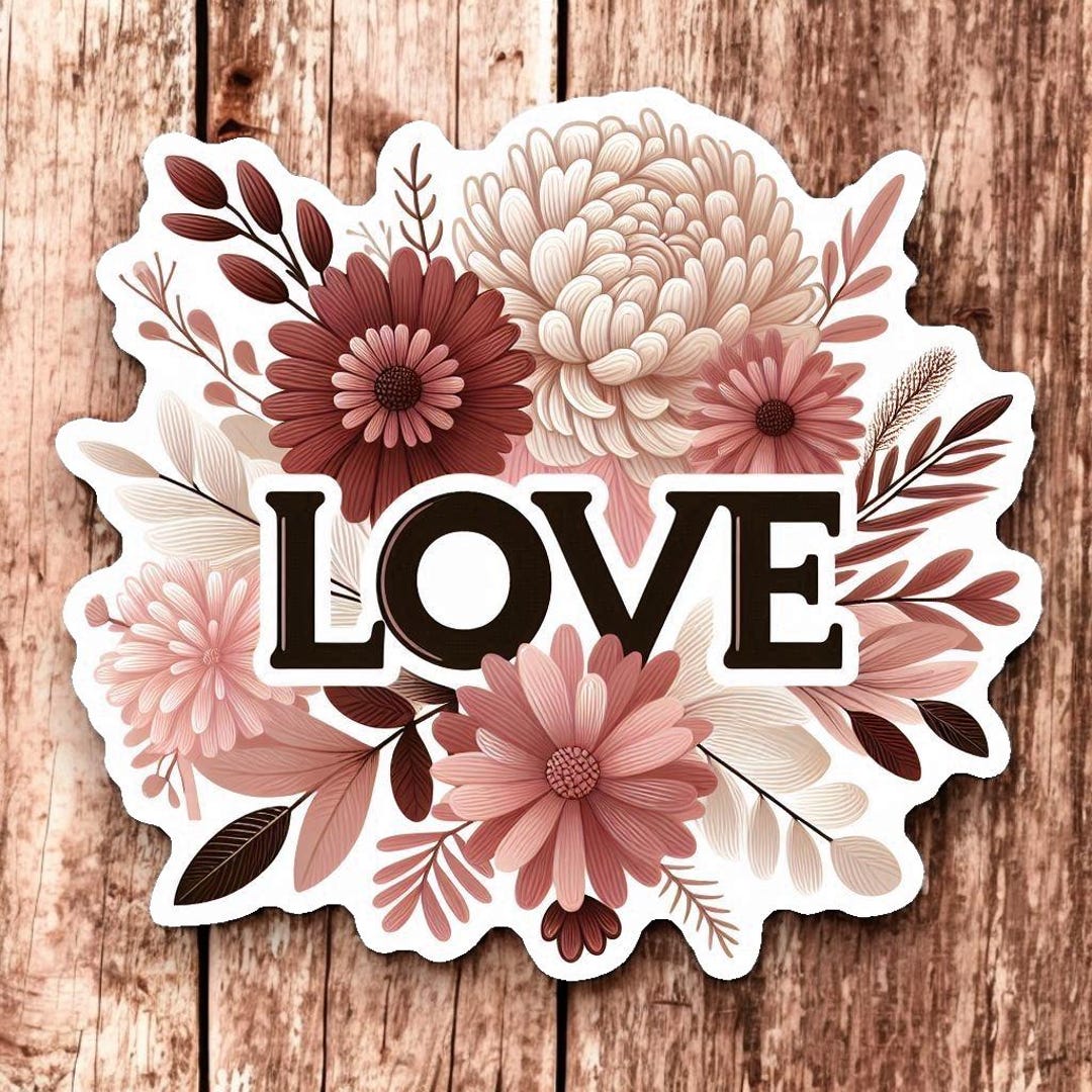 Cozy Themed Love Die Cut Sticker - Etsy