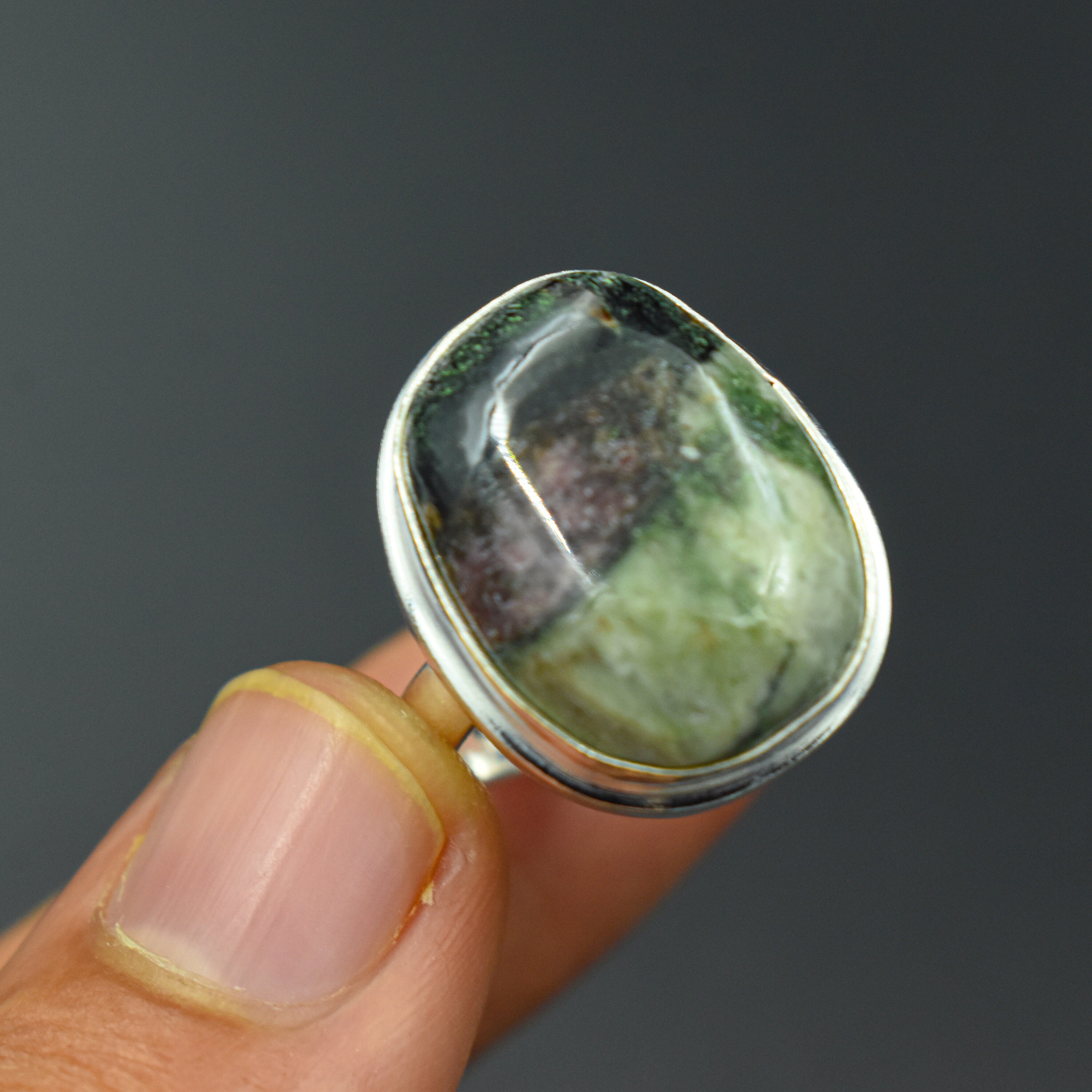 Zebra Jasper Gemstone Ring 925 Sterling Silver Ring Handmade - Etsy
