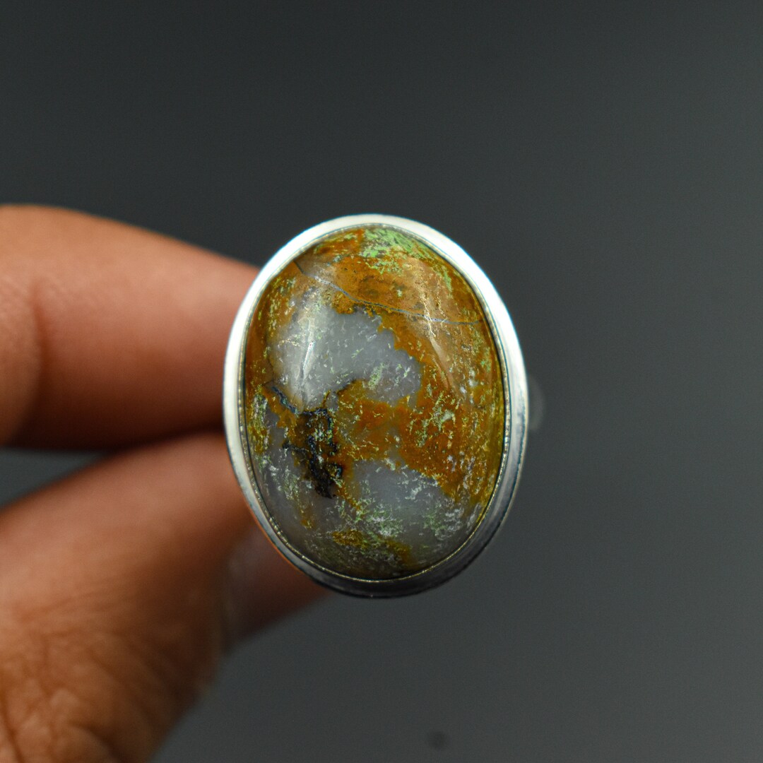 Golden Bronzite Gemstone Ring, Handmade Ring, 925 Sterling Silver Ring ...