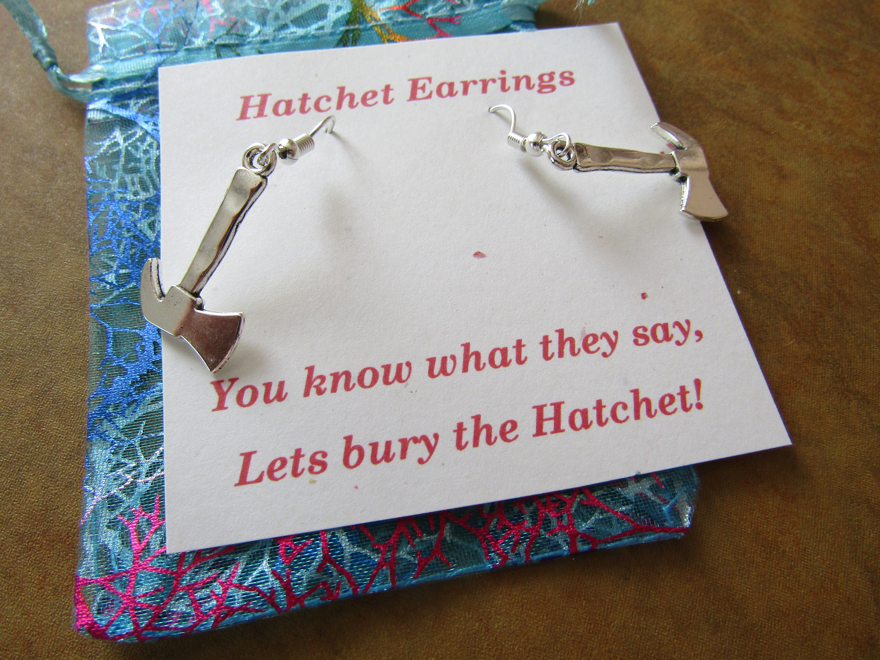 Funny Joke Hatchet Charm you Know What They Say, Lets Bury the Hatchet ...