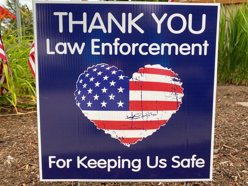 Law Enforcement Yard Sign | Etsy Canada