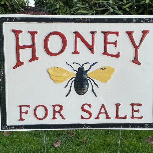 Honey for Sale Sign Family Apiary Sign Metal Bee Farming - Etsy