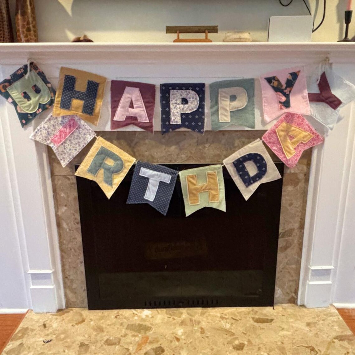 Easy Happy Birthday Banner Sewing Pattern - Instant Download PDF - Etsy