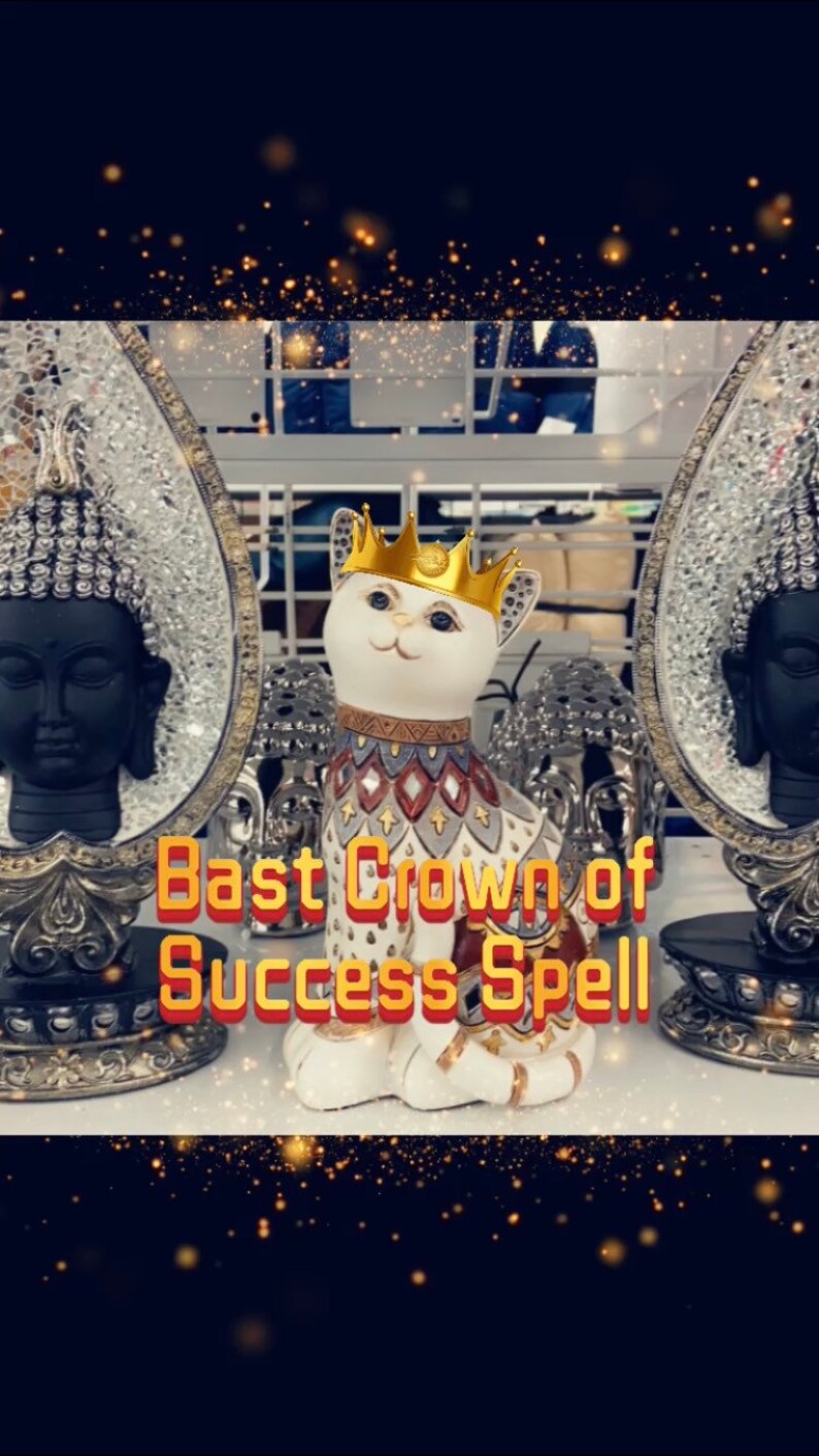 Bast Crown of Success Ritual Lucky Cat Crown of Success - Etsy