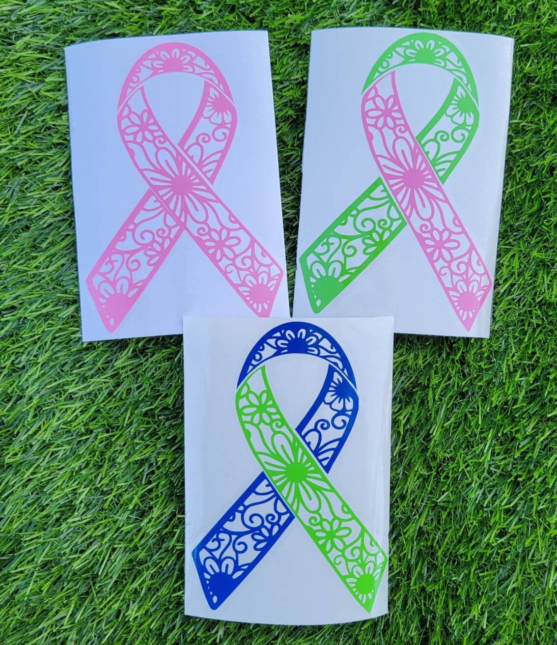 Awareness Ribbon Vinyl Decal Customize Ribbon Decal - Etsy