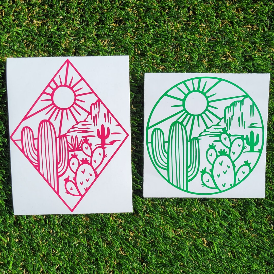 Cactus Desert Vinyl Decal | Cactus Sticker | Nature | | Car Window ...