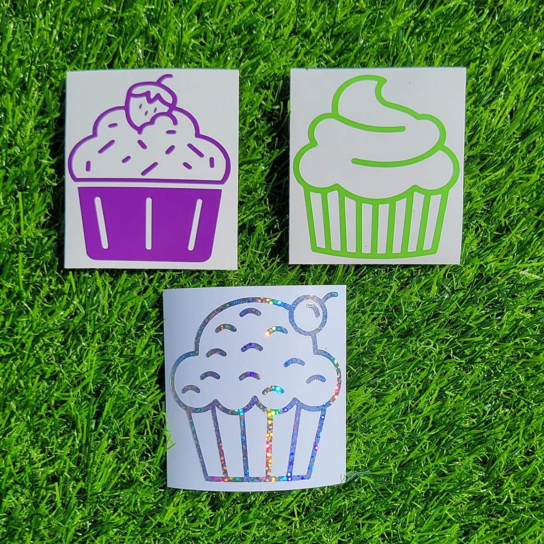 Cupcake Vinyl Decal | Cupcake Sticker | Sweet Treats | Car Decal ...