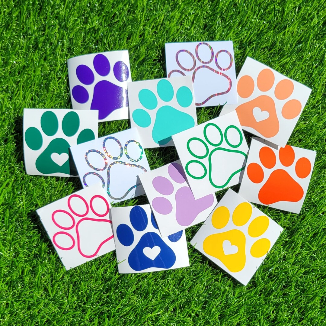 Paw Print Vinyl Decal | Paw Sticker | Dog Lover | Pet Decal | Animal ...
