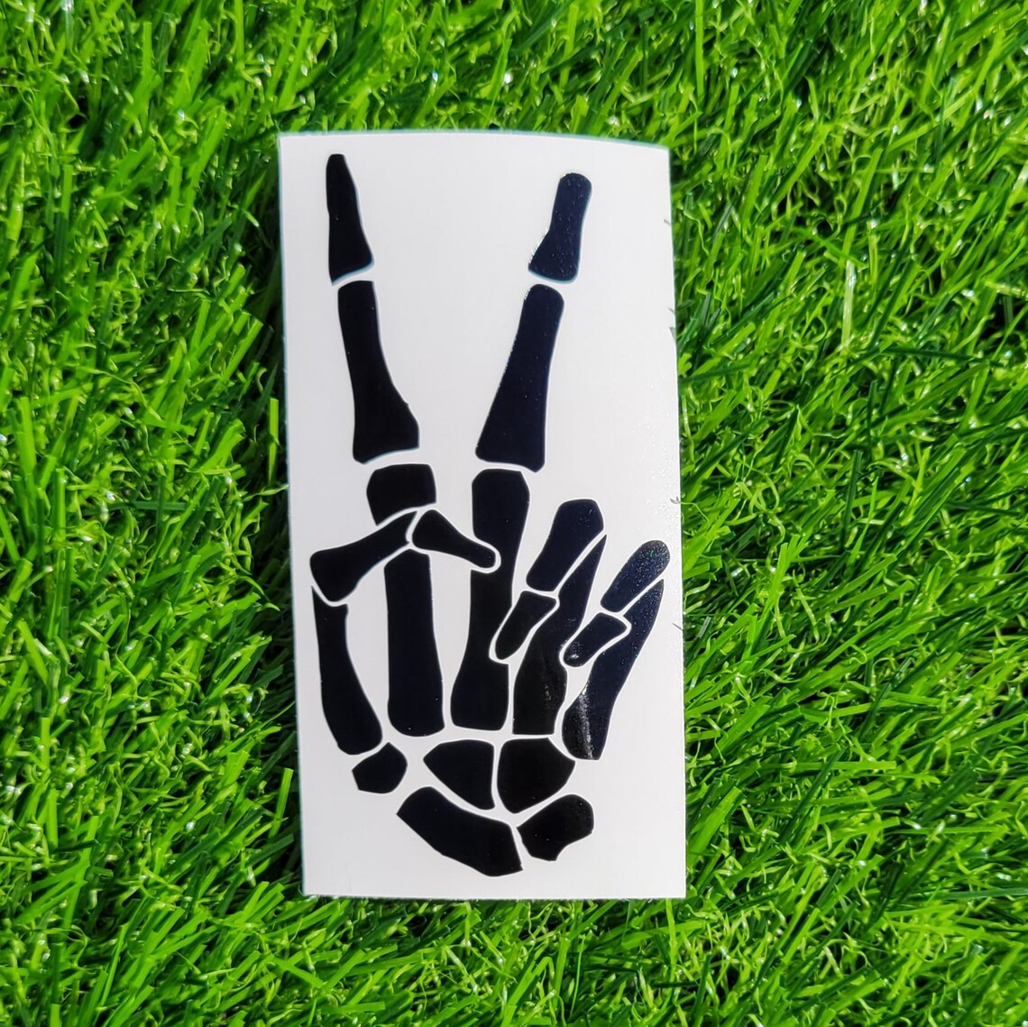 Skeleton Peace Sign Vinyl Decal Peace Decal Skeleton - Etsy