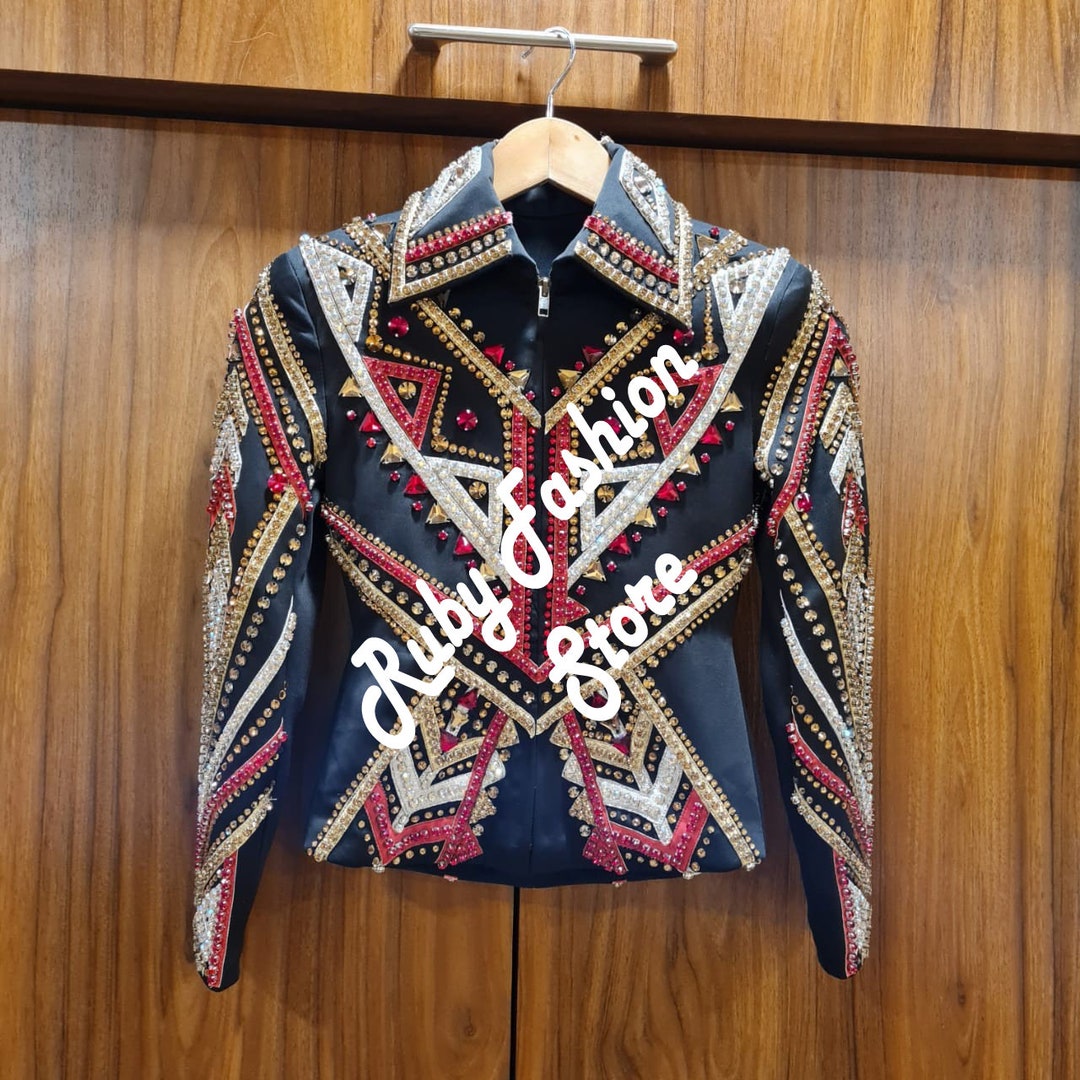 Red+silver+golden Western Custom Showmanship Jacket - Etsy