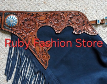 Simplicity Suede Chap Fringed Chap Custom Made Chap Hand Made Chap ...