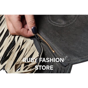 Custom Suede Western Chaps: Handmade Fringed Leather - Etsy