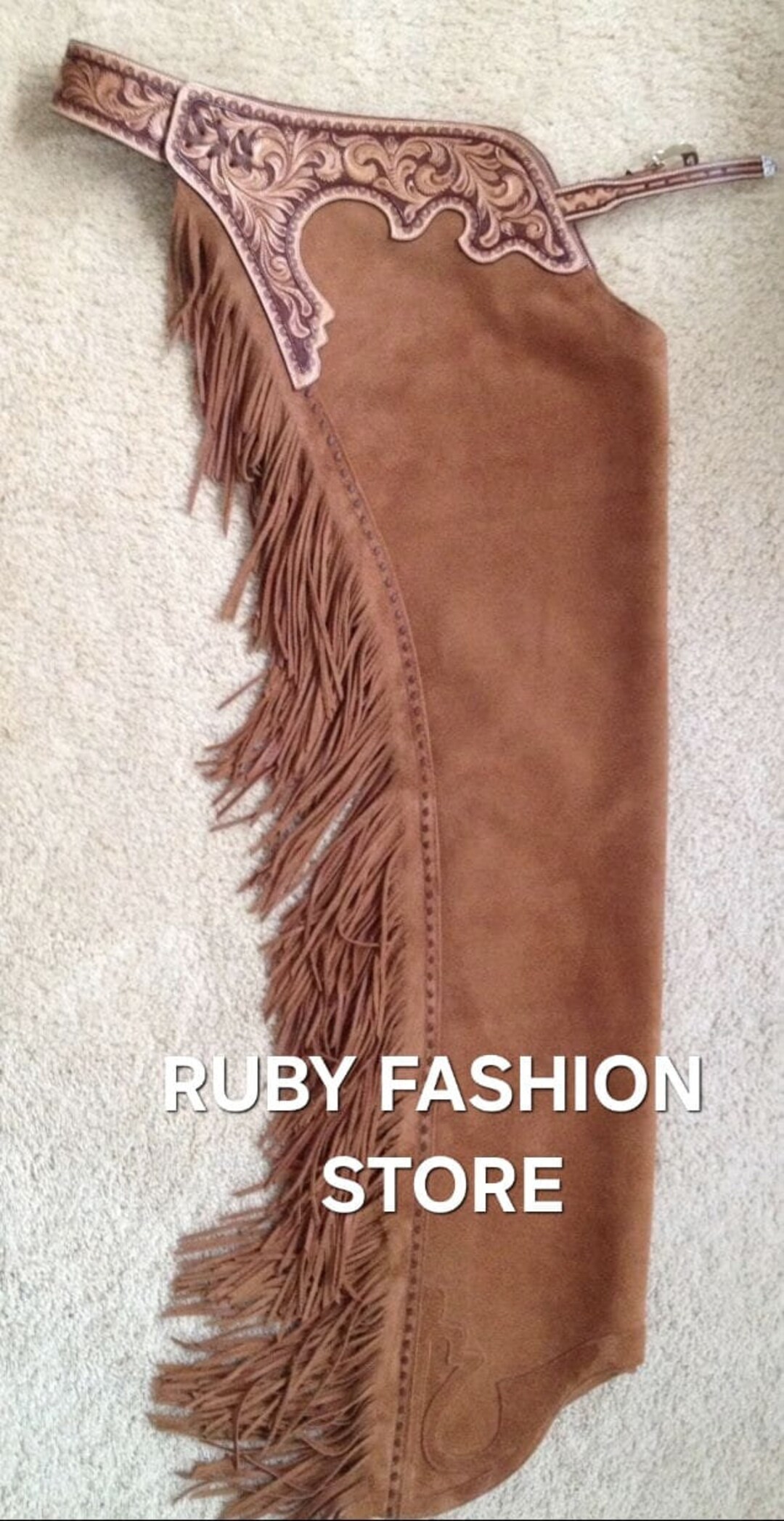 Simplicity Suede Chap Fringed Chap Custom Made Chap Hand Made Chap ...