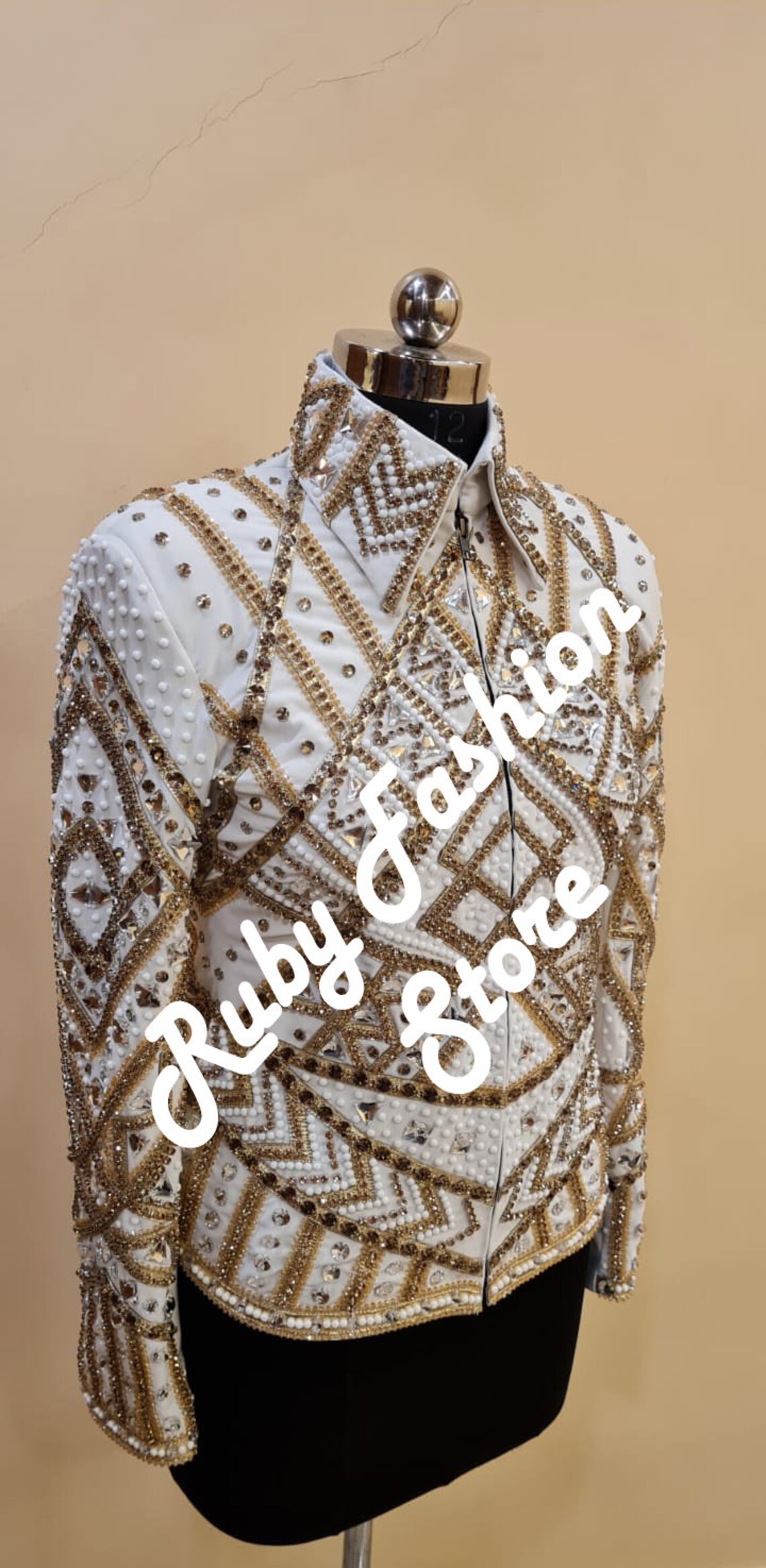 All Golden Accents on White Base Showmanship Jacket | Etsy