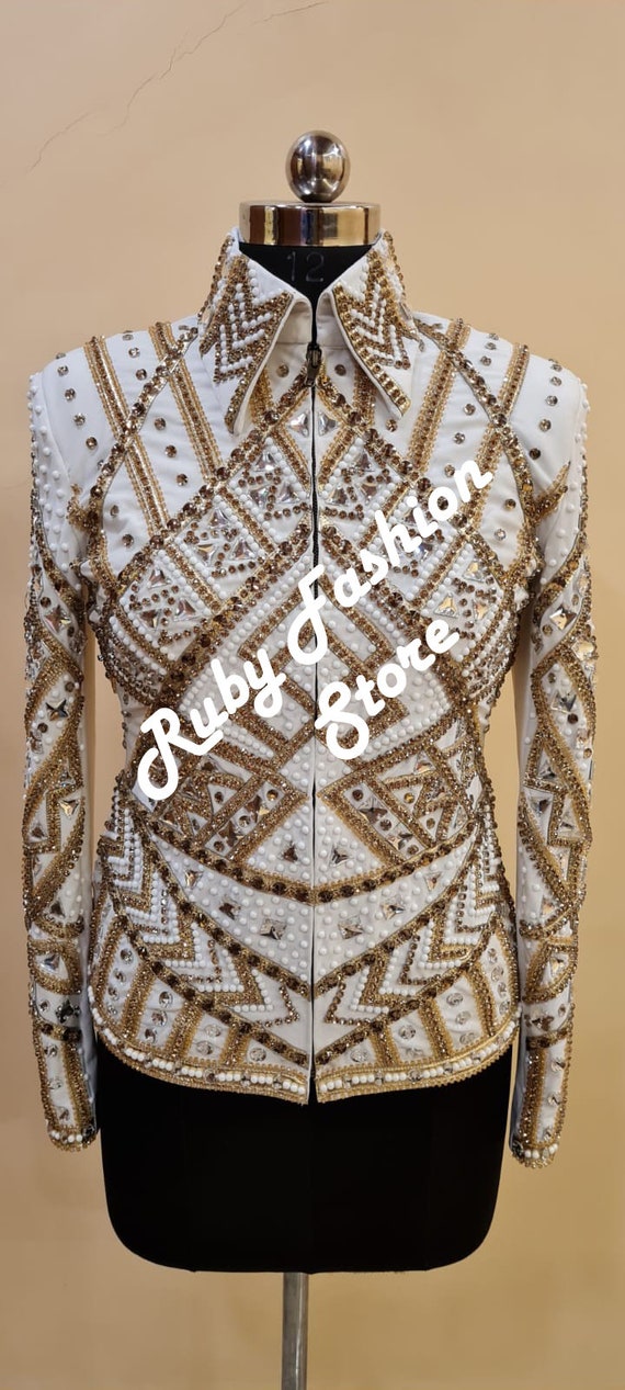 All Golden Accents on White Base Showmanship Jacket | Etsy