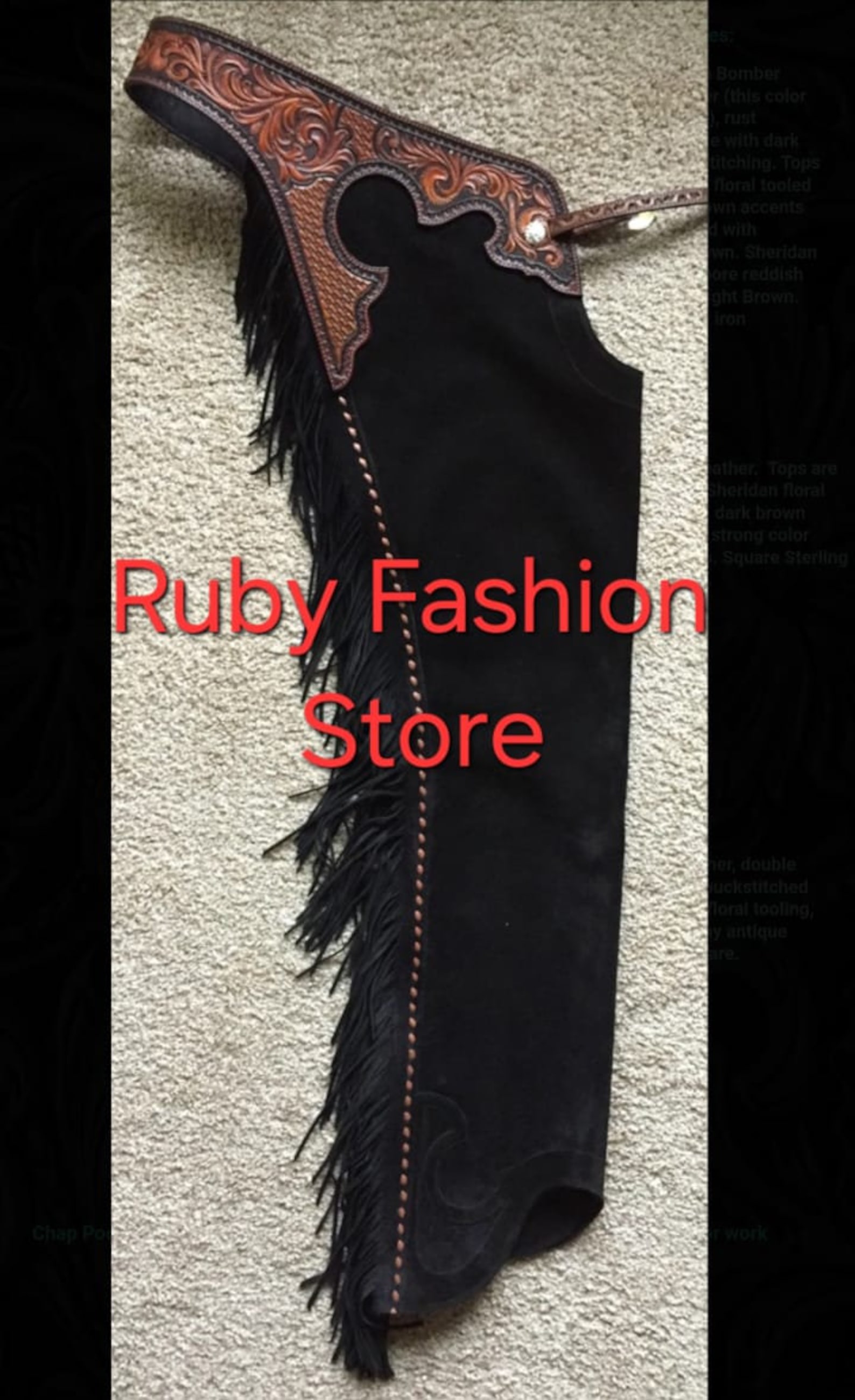 Custom Hand Made Western Chinks / Chaps- Sand Color Suede Chinks/ Chaps ...