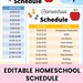 Editable Homeschool Schedule, 2020-2021 Homeschool Planner, Printable ...