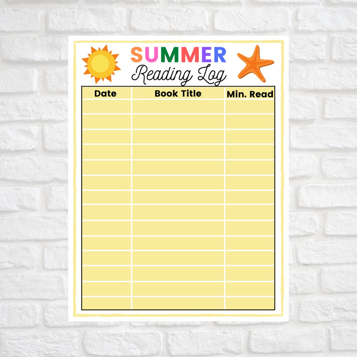 Summer Reading Log, 2021 Homeschool Download, Printable Activity for ...