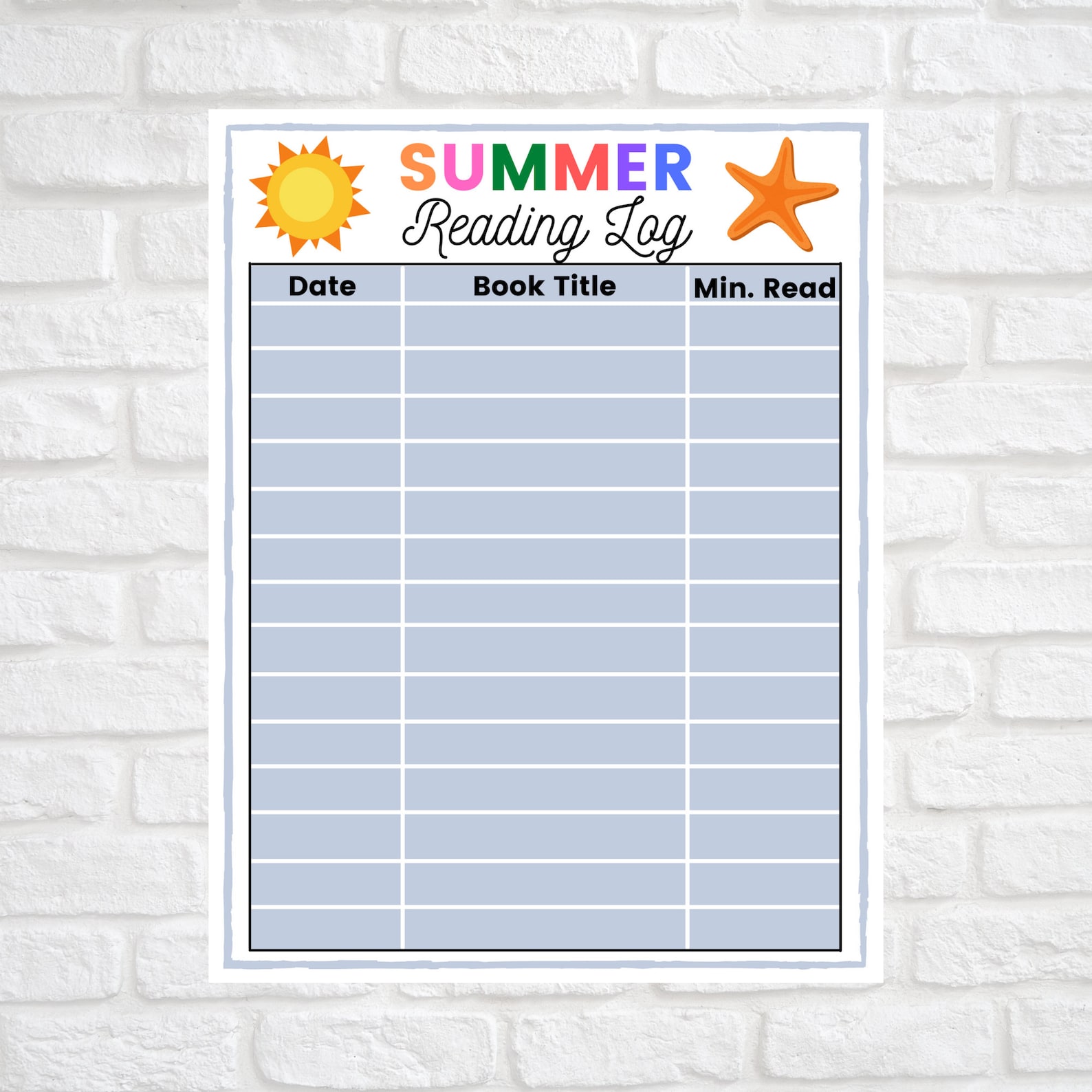 Summer Reading Log, 2021 Homeschool Download, Printable Activity for ...