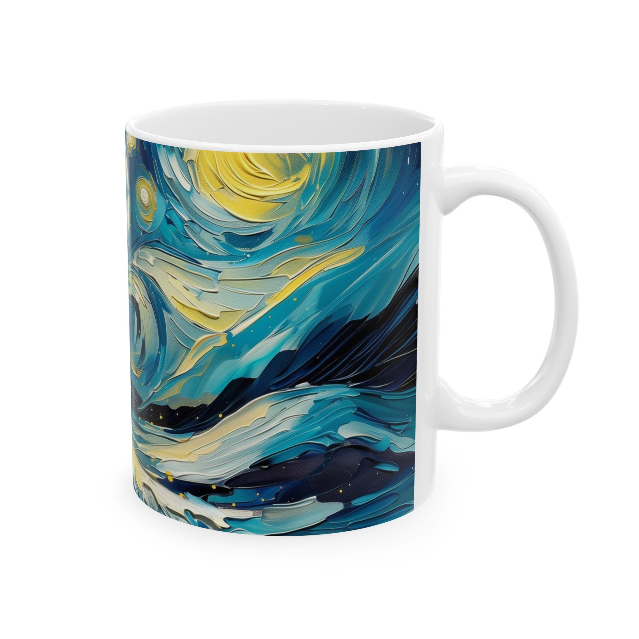Starry Night Surfer Mug Van Gogh Art Gift for Surfer Girls Mug Design ...
