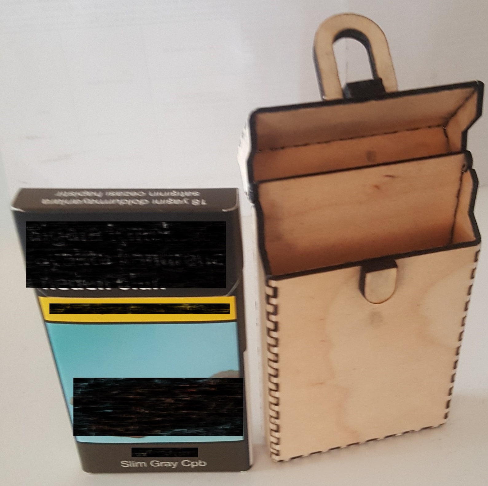 Laser Cut Cigarette Box for Slim Long Case Laser Cut Files SVG DXF ...