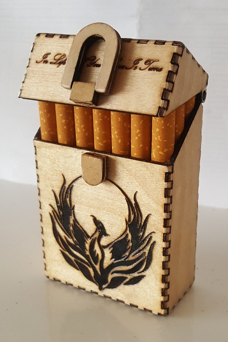 Laser Cut Cigarette Box for King Size Case Laser Cut Files SVG DXF ...
