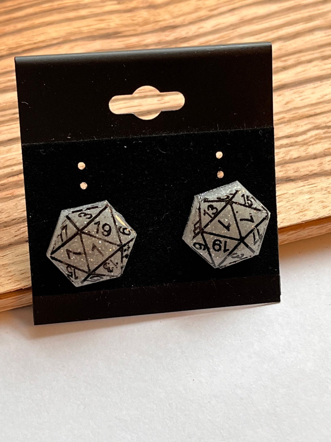 Critical Failure D20 Sparkly Glow in the Dark Earrings - Nickel Free ...