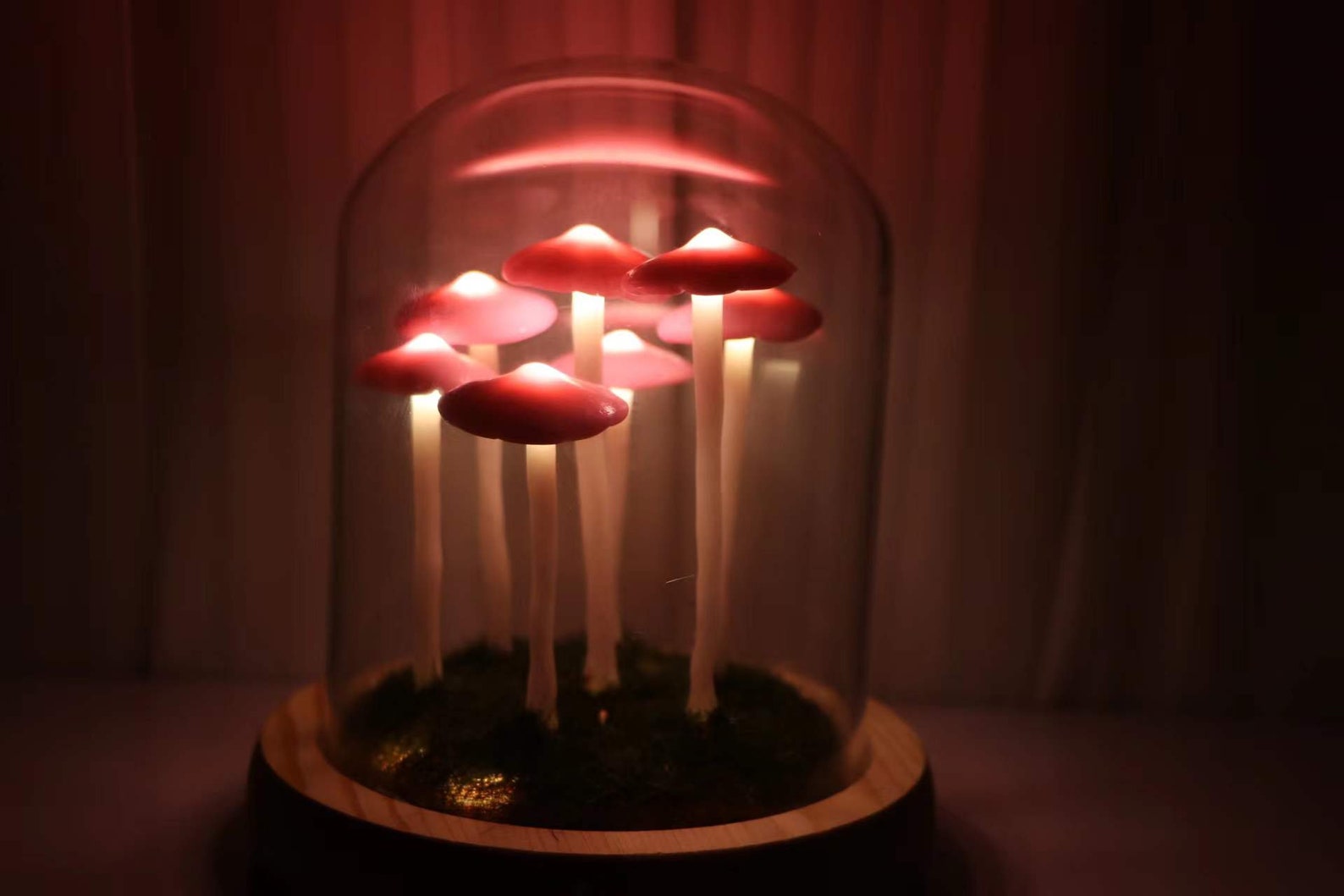 Original Diy Pink Mushroom Lights, Retro Mushroom Night Lights, Bedroom ...