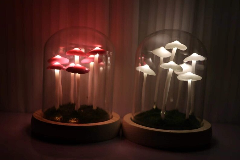 Original Diy Pink Mushroom Lights Retro Mushroom Night - Etsy