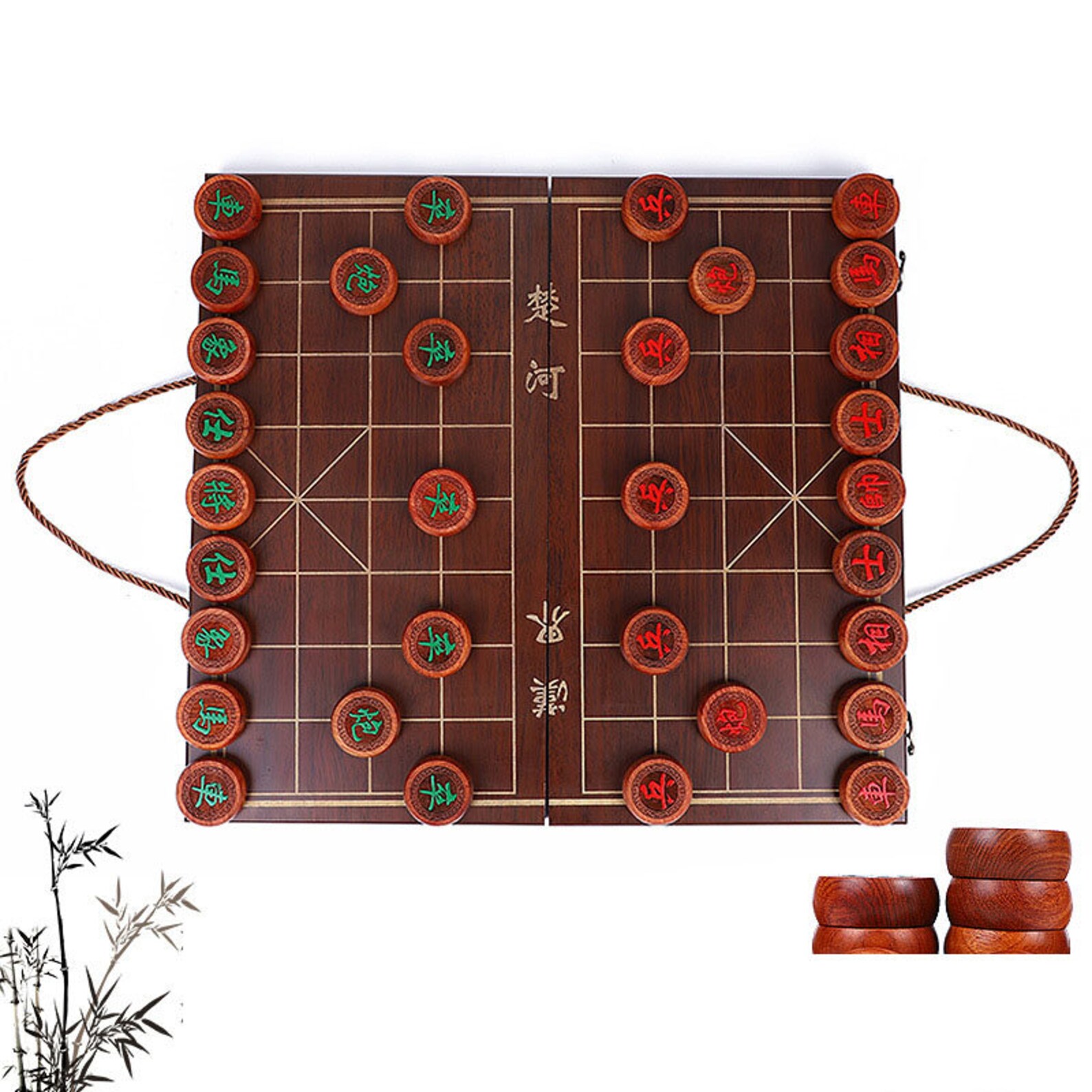 Hand Carved Solid Wood Ancient Chinese Chess Mahogany Chess | Etsy